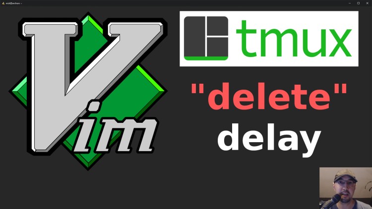 Avoiding Insert Delay Related Problems Around Deleting With Vim And Tmux — Nick Janetakis